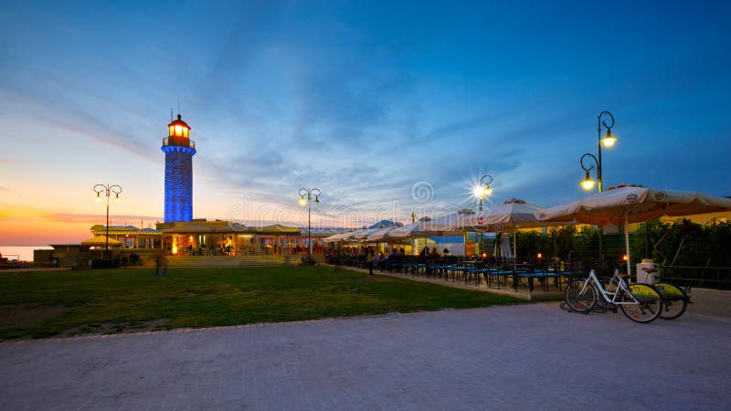 Lighthouse in Patras. editorial photo. Image of peloponnese - 55250131