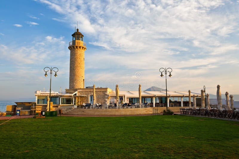 Lighthouse in Patras. editorial stock image. Image of greece - 55776039