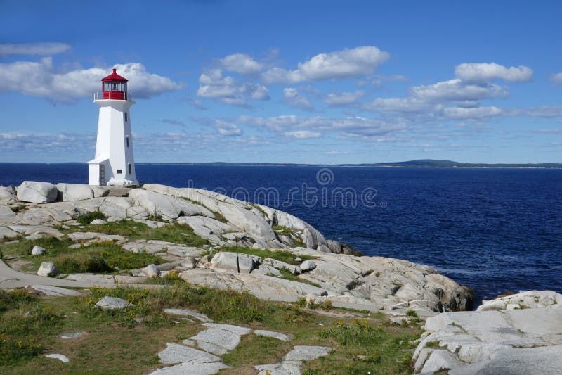 Lighthouse at Peggys Cove in Nova Scotia, Canada Stock Image - Image of ...