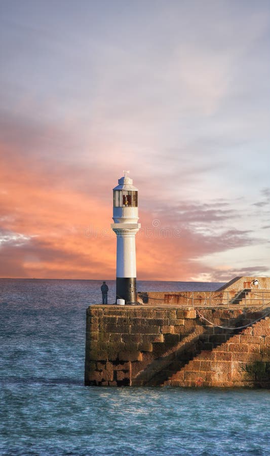 Lighthouse in Penzance, Cornwall, England Stock Image - Image of house ...