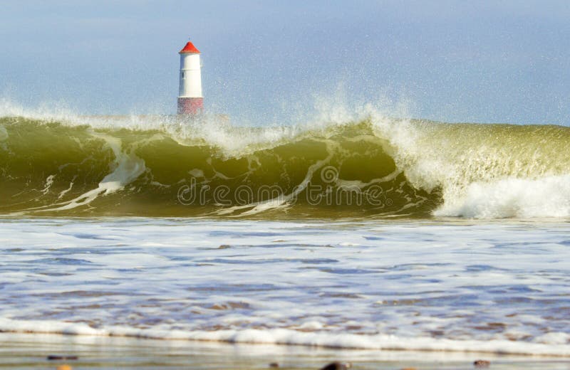 Lighthouse on Pier stock photo. Image of berwick, spittal - 90924718