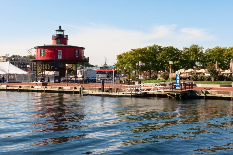 Lighthouse on the pier stock image. Image of landmark - 71011303