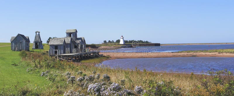 Lighthouse through Playhouse Stock Image - Image of island, nature ...