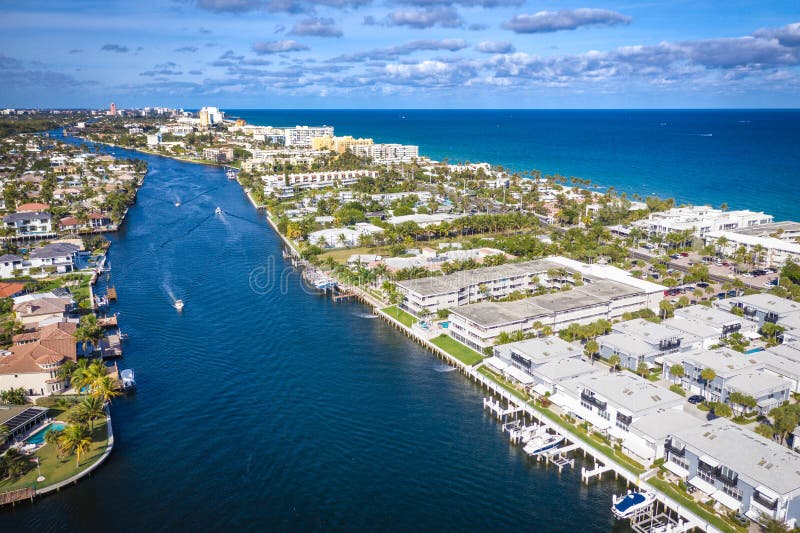 Lighthouse Point Florida Aerial Stock Photo - Image of resort, scenic ...
