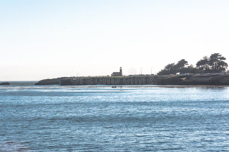Lighthouse Point in Santa Cruz, California Stock Image - Image of ocean ...