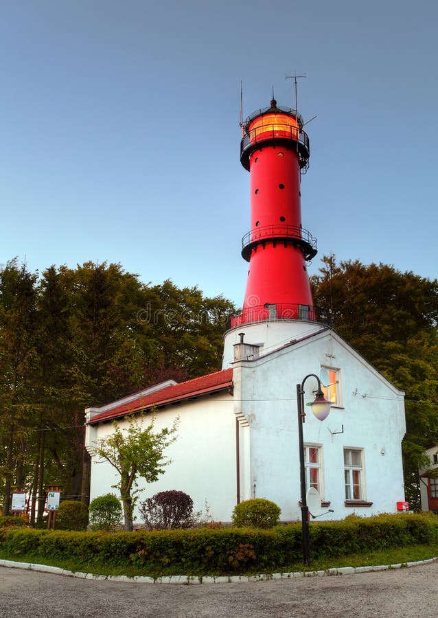 Lighthouse in Poland stock image. Image of seaside, voivodeship - 104426975