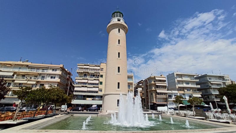 Lighthouse in the Port of Alexandroupolis, Evros Thraki Stock Photo ...