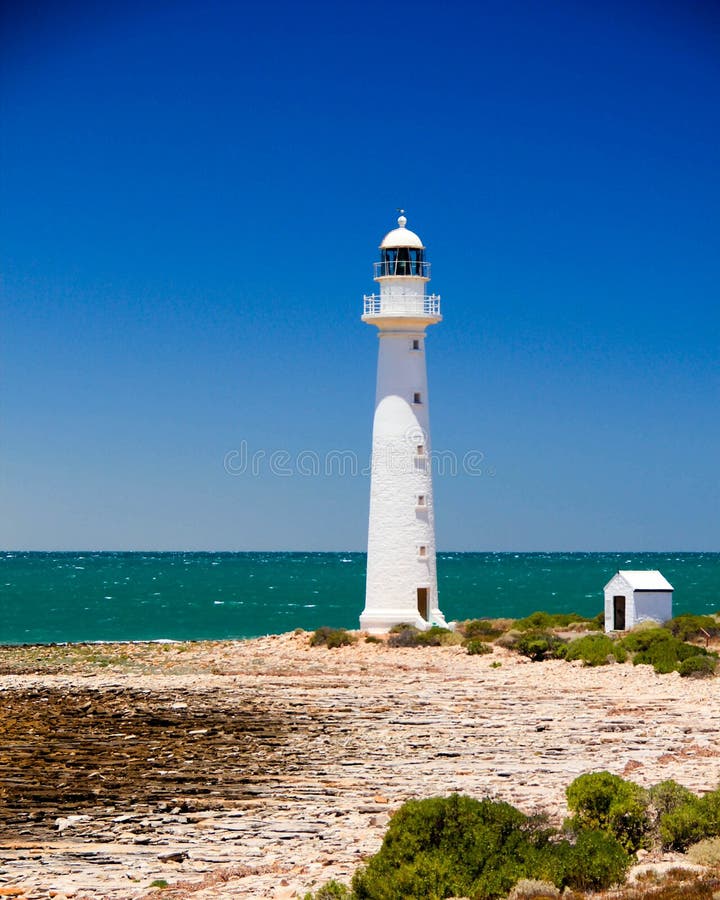 Lighthouse on the Quite Turquoise Beach at Point Lowely in Australia ...