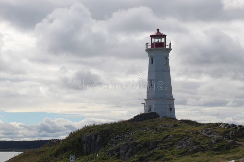 Lighthouse on rocks stock photo. Image of rock, rocks - 254358348