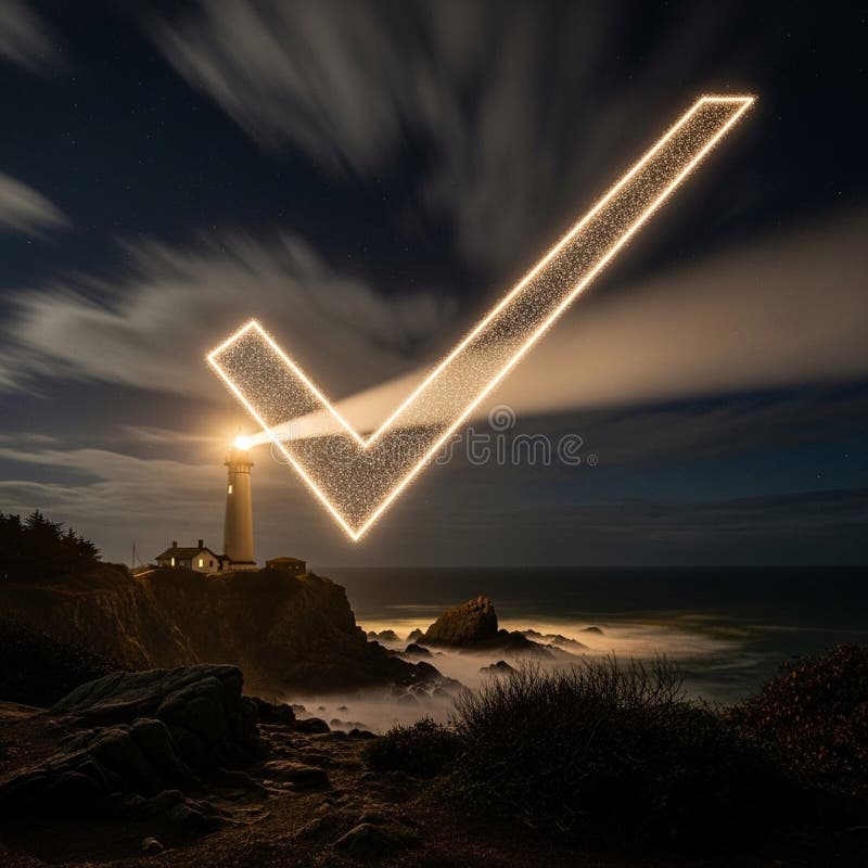 Large Illuminated Check Mark Stock Illustrations – 3 Large Illuminated ...