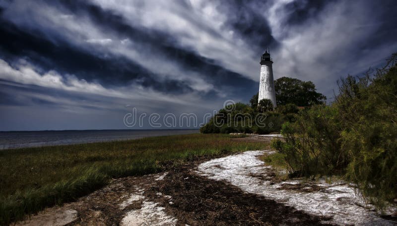 Lighthouse on the Saint Marks River in Tallahassee, Florida Stock Image ...