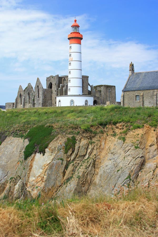 Lighthouse Saint Mathieu, France Stock Photo - Image of nautical ...