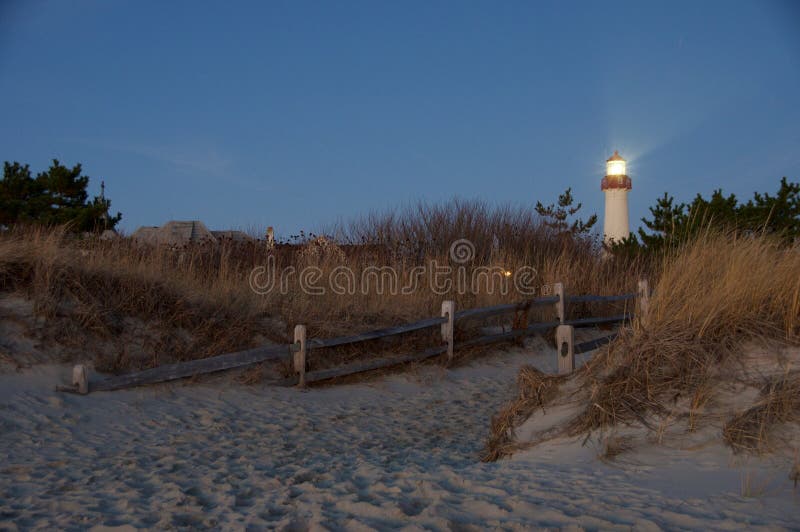 Lighthouse in Sand Dunes stock image. Image of trees - 48526341