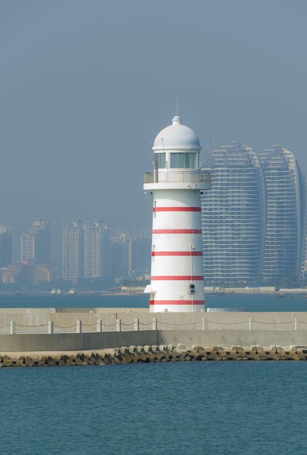 Lighthouse, Sanya, China stock image. Image of tropical - 27223247