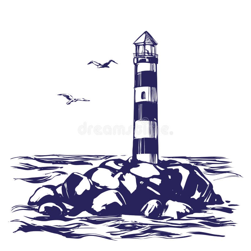 Landscapes Lighthouse Clip Art Zentangle Landscape || Zentangle