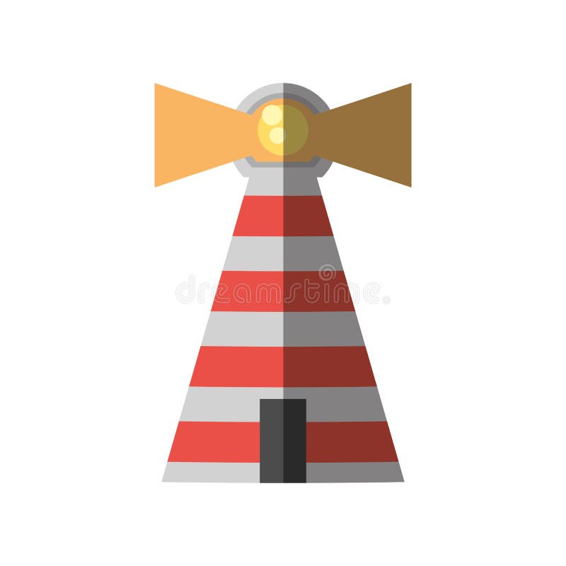Lighthouse Sea Navegation Signal Shadow Stock Illustration ...