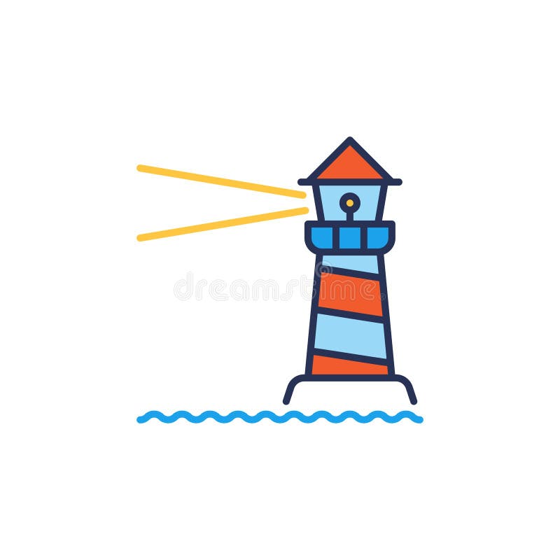 Lighthouse Icon Colored Logo Stock Illustrations – 129 Lighthouse Icon ...