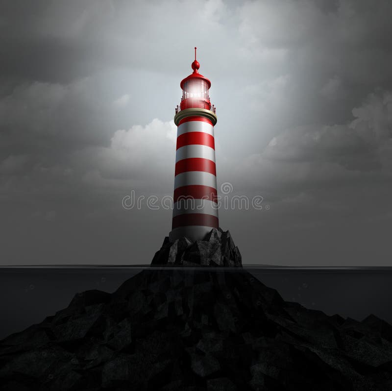 Lighthouse Security Symbol stock illustration. Illustration of warn ...