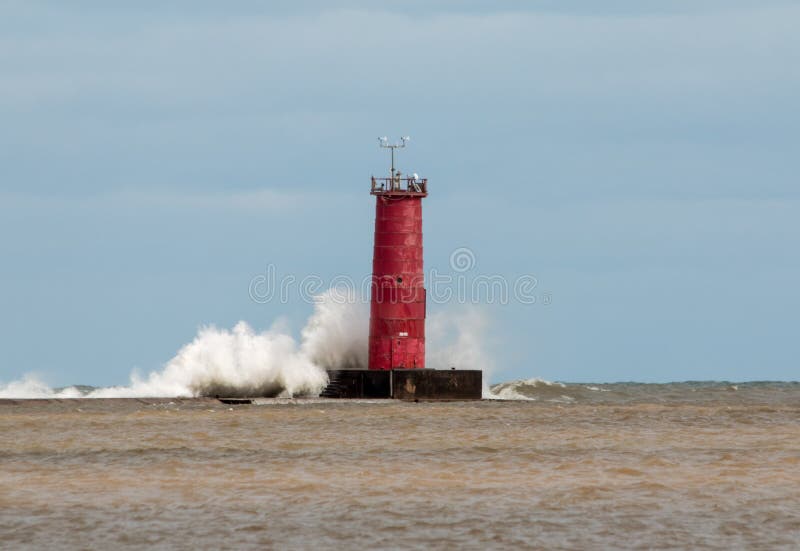 Sheboygan Lighthouse stock image. Image of southwest - 95091557