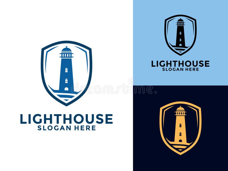 Lighthouse Logo. Harbor Icon. Light Beacon Symbol Stock Vector ...