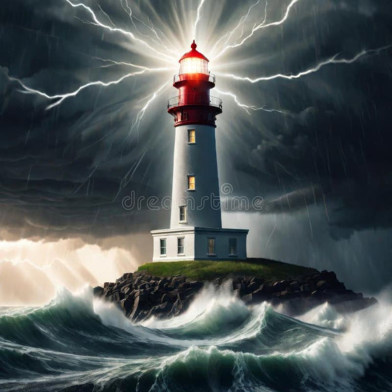 Lighthouse Shining through a Storm - Representation of Leadership and ...