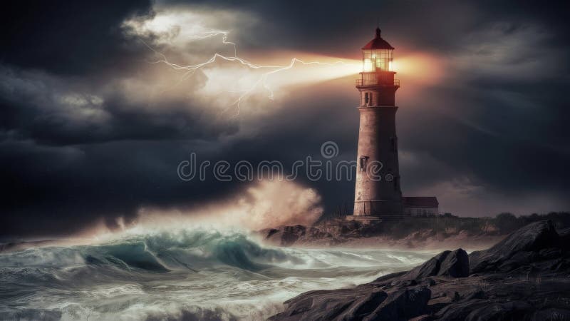 Lighthouse Shining through a Storm - Representation of Leadership and ...