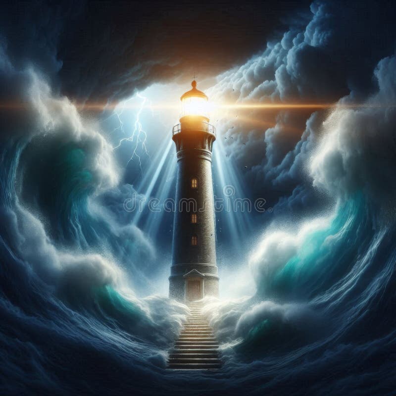 Lighthouse Shining through a Storm - Representation of Leadership and ...