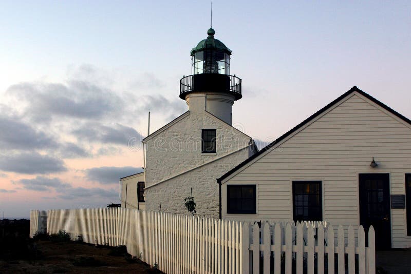 Lighthouse side view stock image. Image of light, safety - 433227
