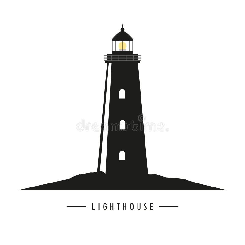 Lighthouse Silhouette Icon Landscape Stock Vector - Illustration of ... Lighthouse Silhouette Icon Landscape Stock Vector - Illustration of ...