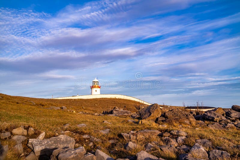 Lighthouse at St. John`s Point, County Donegal, Ireland Stock Image ...
