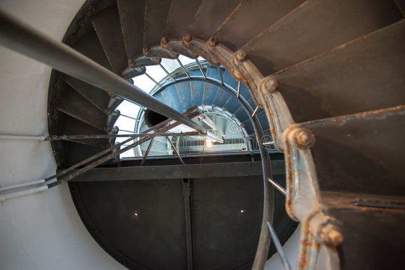 Lighthouse stairs stock image. Image of attachment, climbing - 49568759