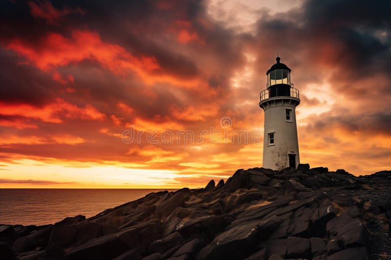 Lighthouse-standing tall stock image. Image of landmark - 9087105