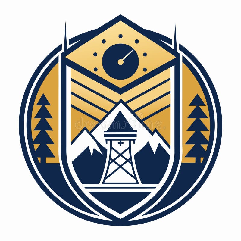 A Lighthouse Stands Prominently within a Circular Framework, Showcasing ...