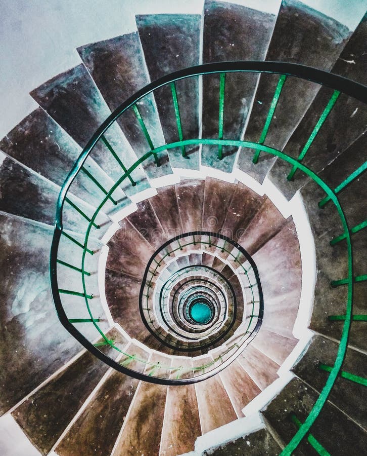 Lighthouse Steps View from Top Stock Image - Image of symmetry, steps ...