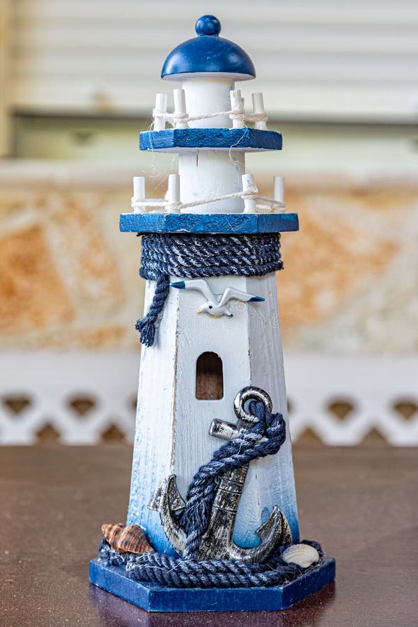 Lighthouse Summer Decoration. Lighthouse Model Stock Photo - Image of ...