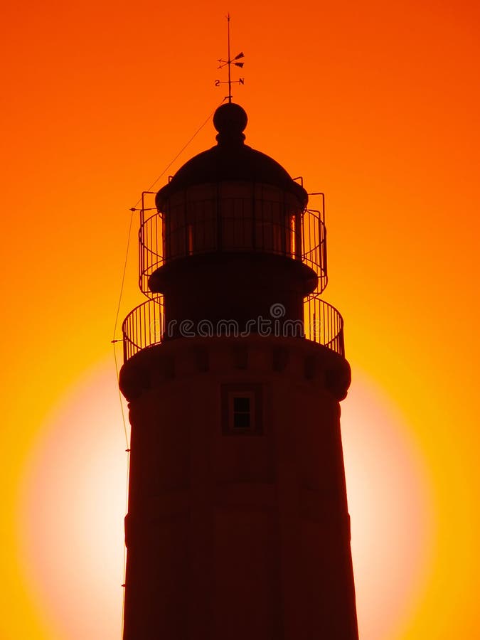 Lighthouse on sunset stock photo. Image of evening, color - 27140592