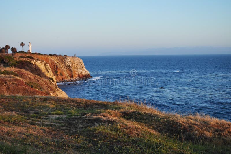 Lighthouse at Sunset stock photo. Image of torrance, colorful - 54959268