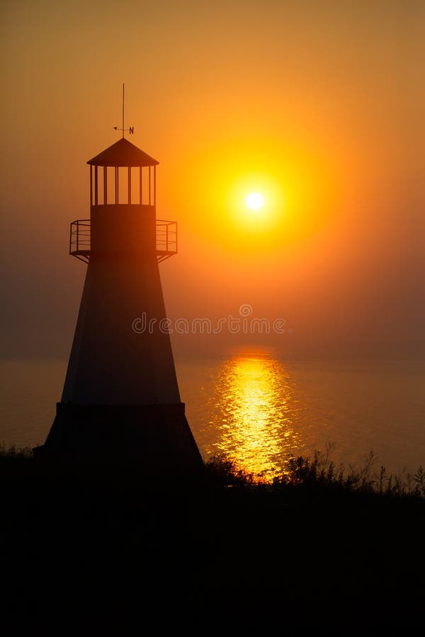 Lighthouse on sunset stock photo. Image of nature, cloud - 44038600