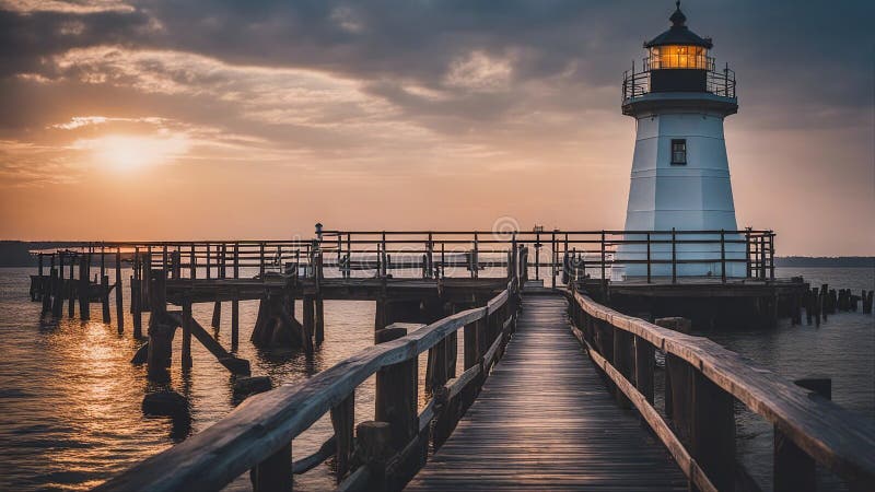 Lighthouse at Sunset Thomas Point Lighthouse on the Bay Stock ...