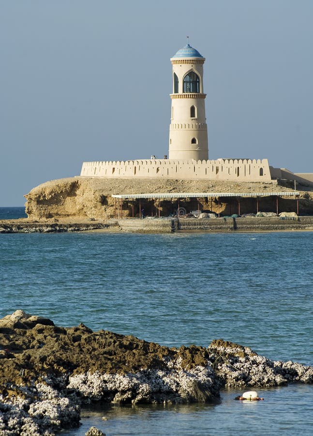 Lighthouse at Sur in Oman stock photo. Image of screed - 23173716