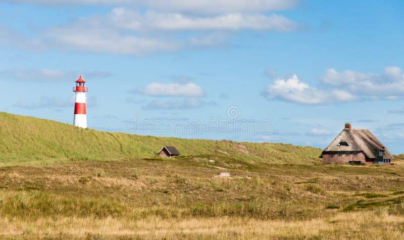 Lighthouse of Hoernum on the Island of Sylt Stock Image - Image of ...