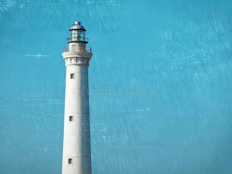 Lighthouse Textured Clear Sky Stock Image - Image of coastline ...