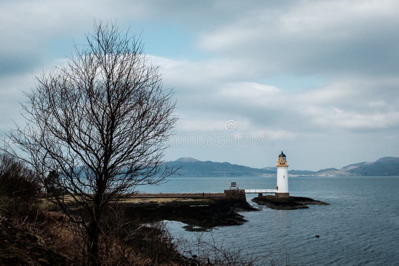 Lighthouse of Tobermory on the Isle of Mull in Scotland Stock Photo ...