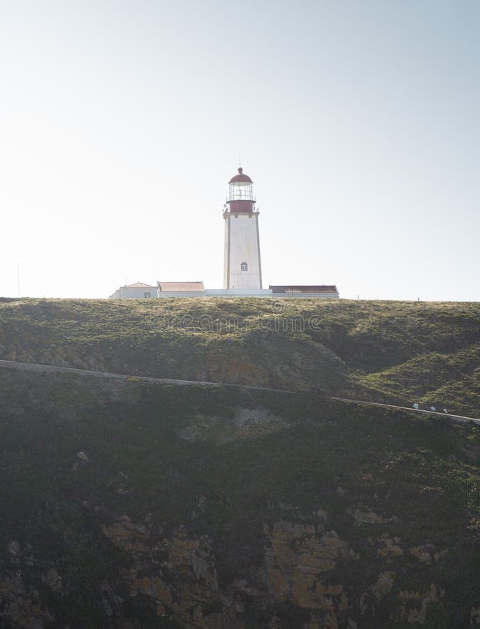 Lighthouse on Top of the Mountain on a Sunny Day Stock Photo - Image of ...