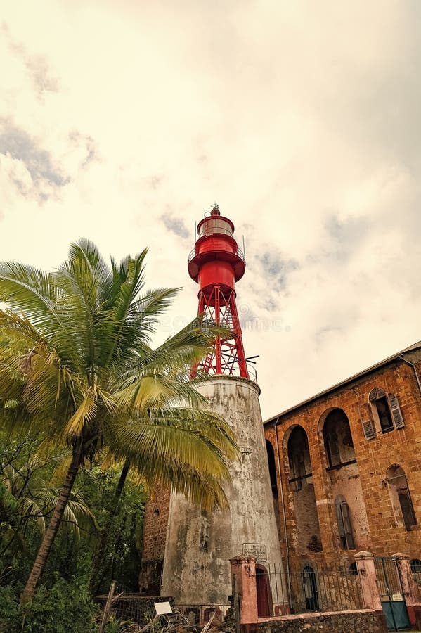 Lighthouse Tower Building. Lighthouse Tower on Devils Island ...
