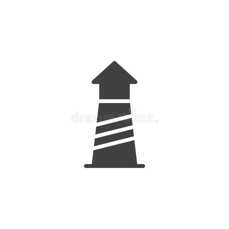 Lighthouse Tower Icon Vector Stock Vector - Illustration of vector ...