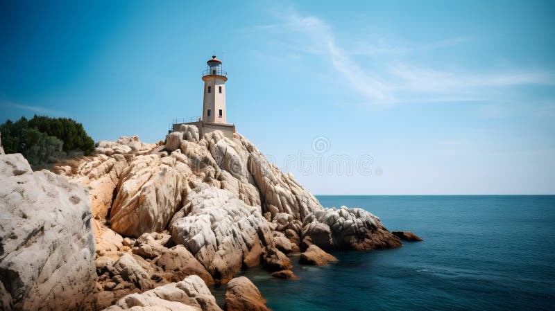 A Lighthouse is a Tower-like Structure that is Designed Stock ...