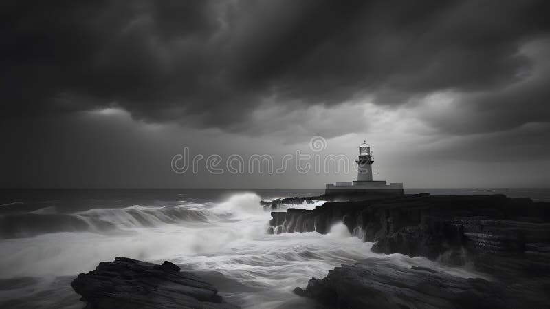 A Lighthouse is a Tower-like Structure that is Designed Stock ...