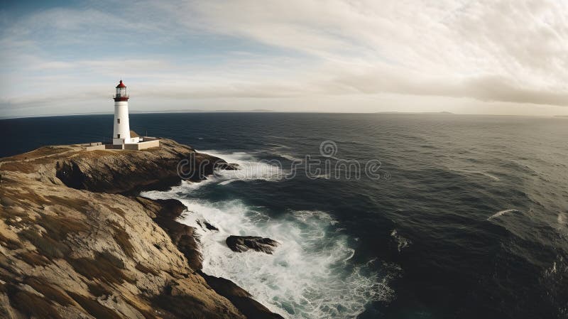 A Lighthouse is a Tower-like Structure that is Designed Stock ...