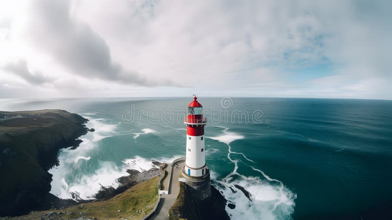 A Lighthouse is a Tower-like Structure that is Designed Stock ...